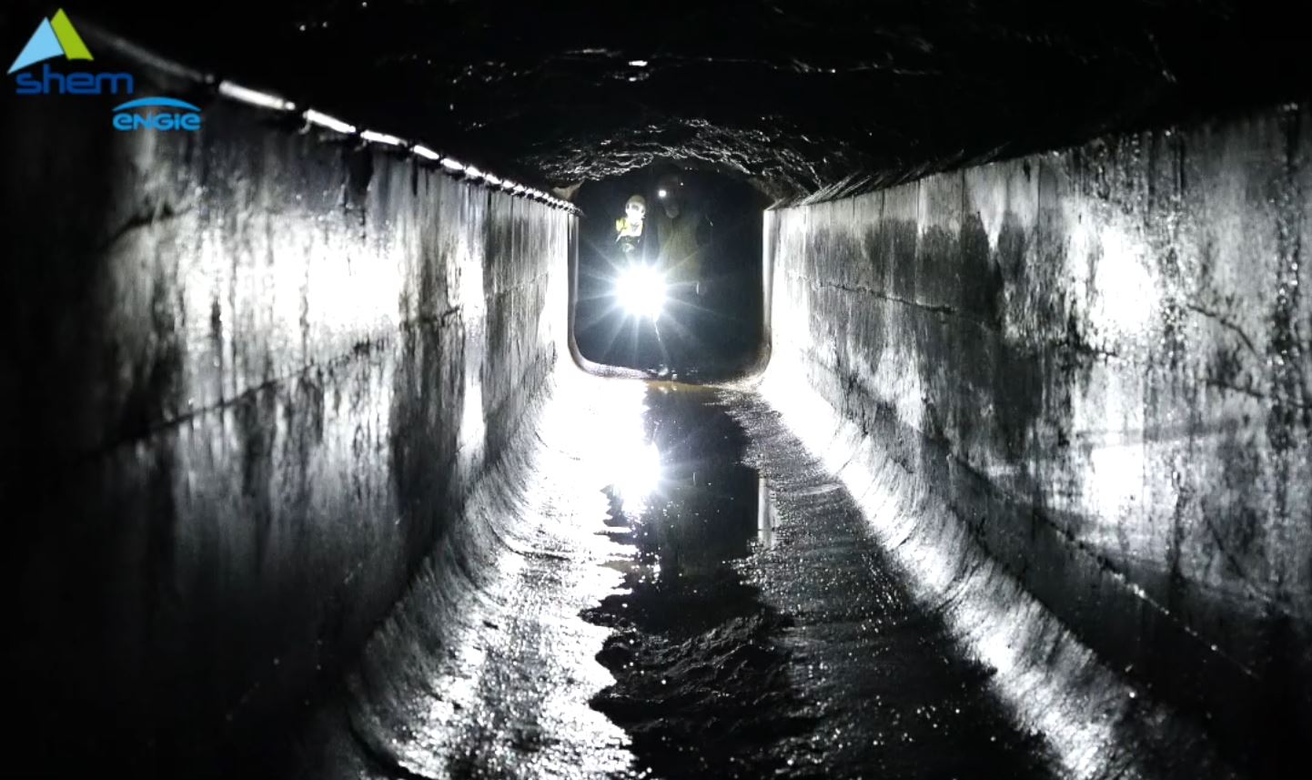 Visite de la galerie d’amenée d’eau - usine hydroélectrique de Thuès